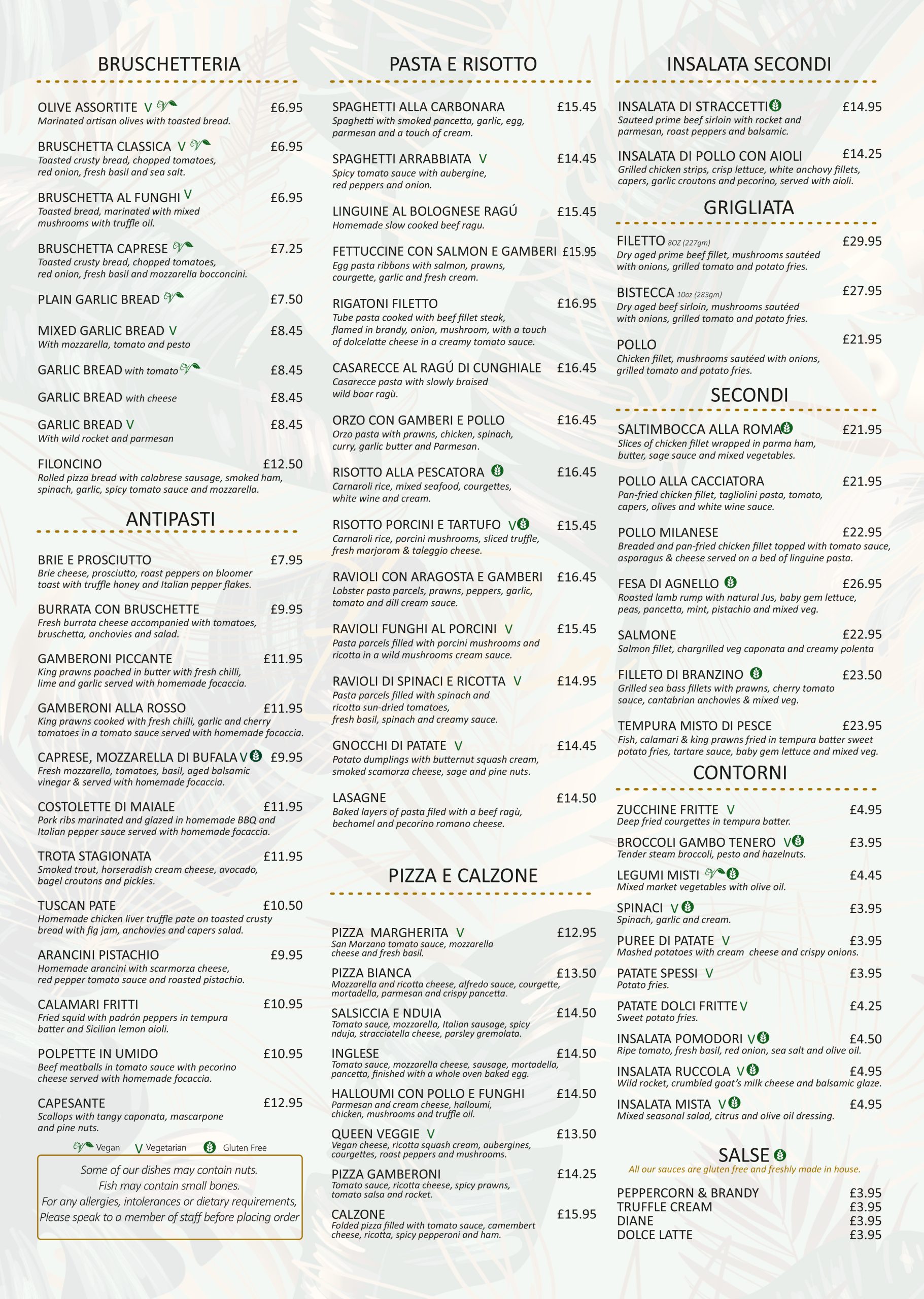 Menu | Eden Restaurant Monton